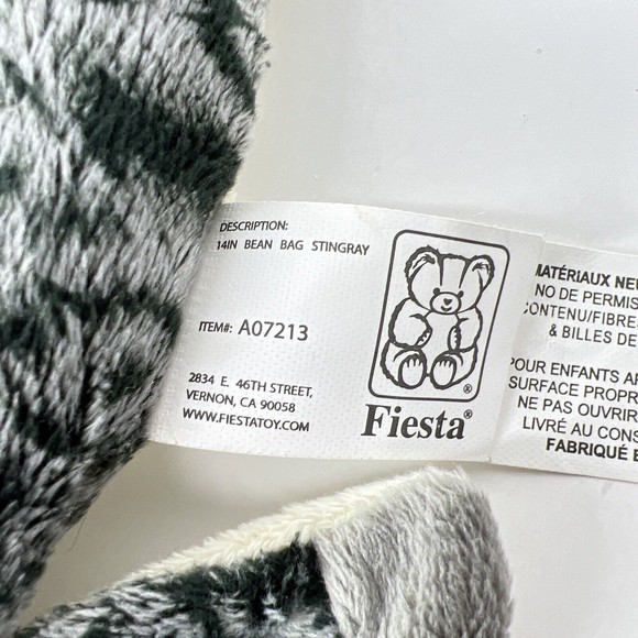 Fiesta | Toys | Stingray Plush Fiesta Stuffed Animal Gray Black Soft ...